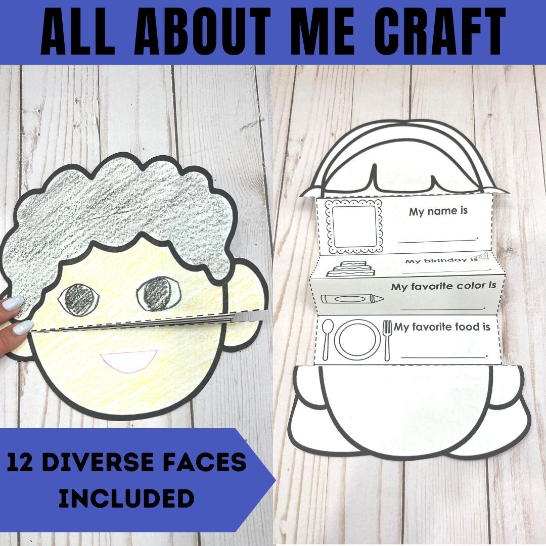 All About Me Craft- Back to School - Etsy