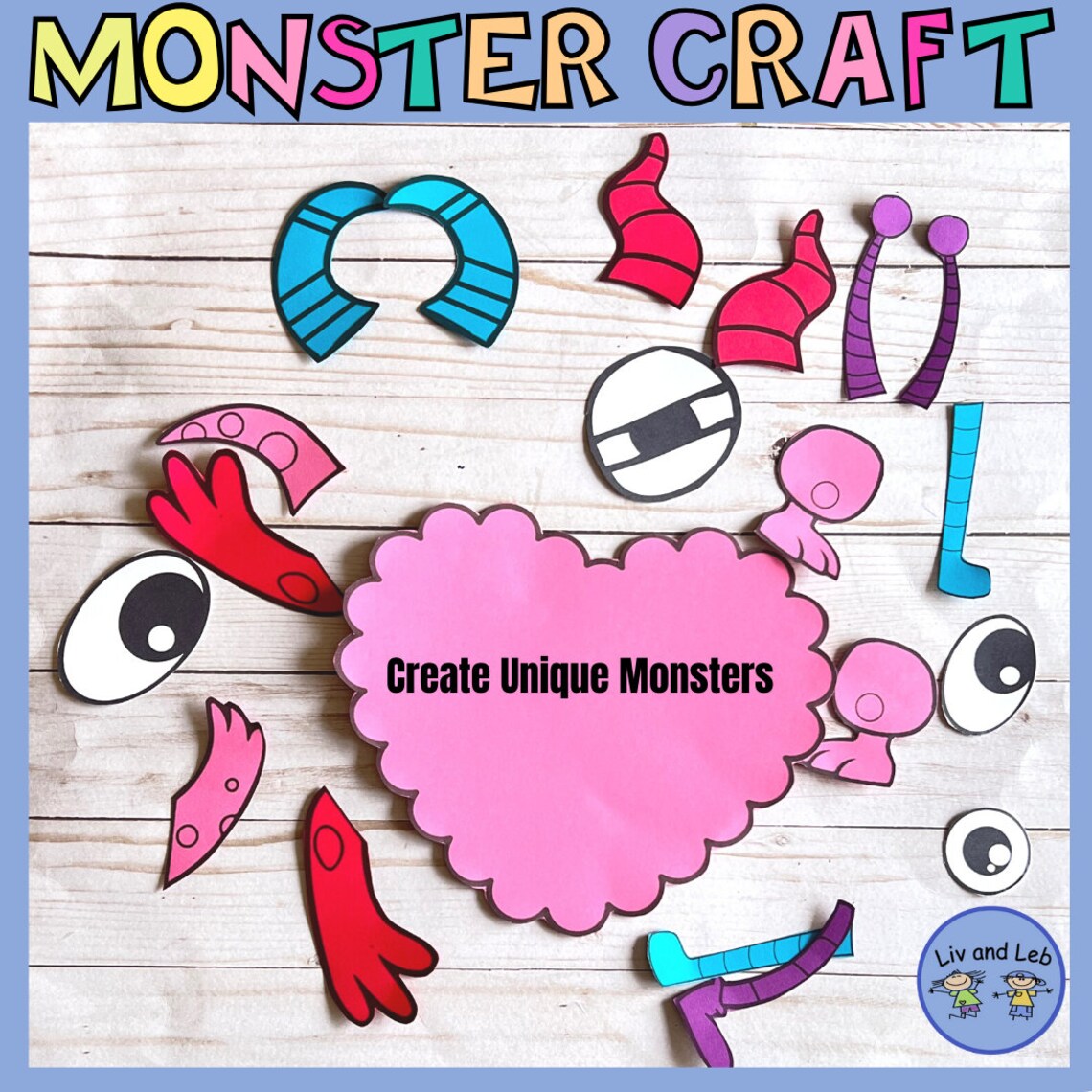 Valentine's Day Craft- Love Monster Craft for Kids - Etsy