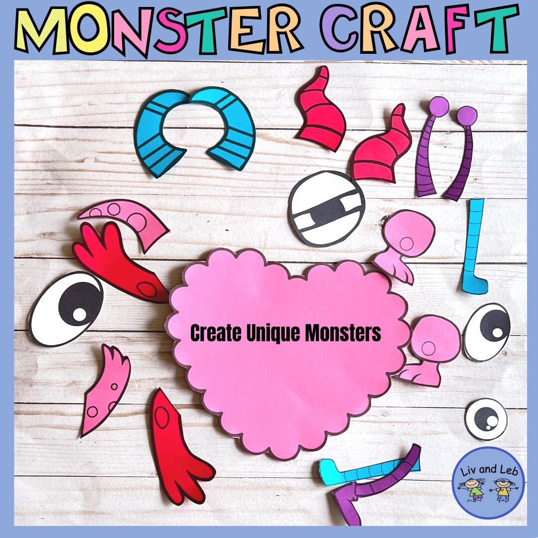 Valentine's Day Craft- Love Monster Craft for Kids - Etsy