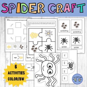 Spider Life Cycle Kids Craft - Etsy