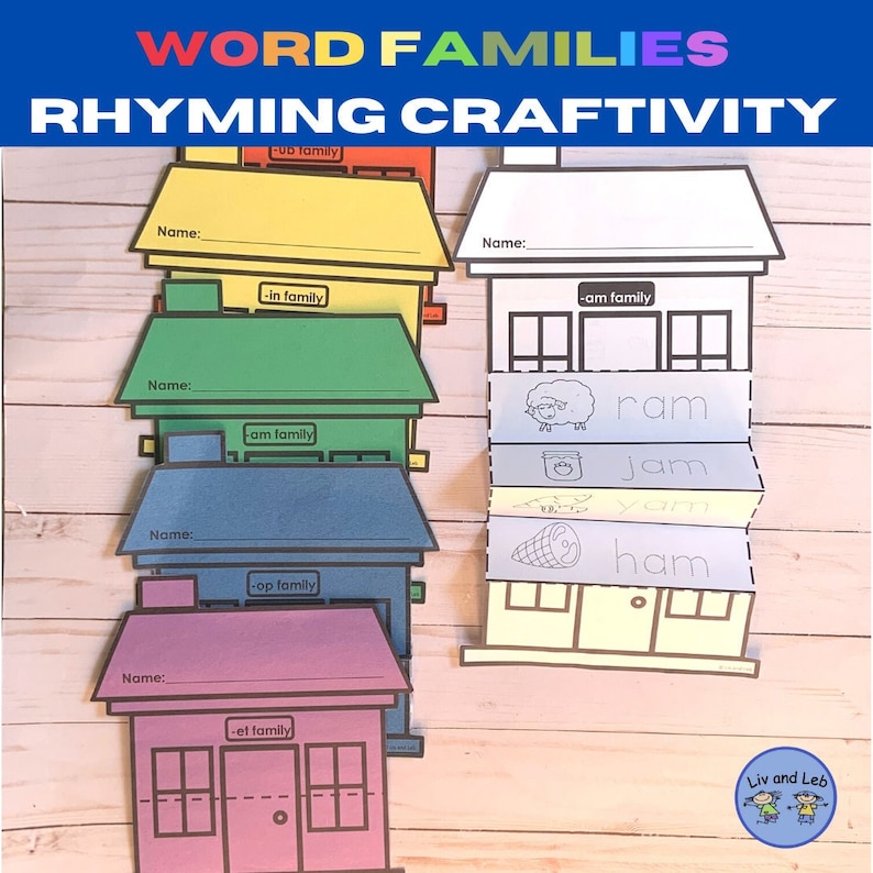 CVC Word Family Rhyme Craft - Etsy