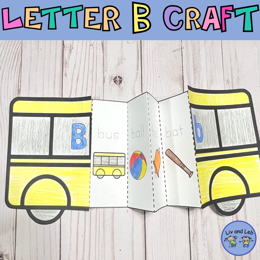 Letter B Craft- Alphabet Craft- Bus Craf - Etsy