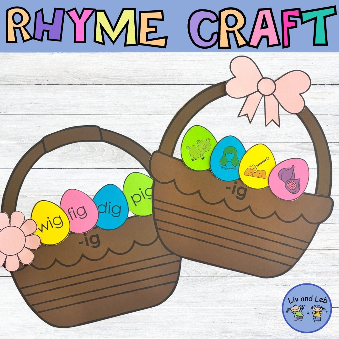 Easter Rhyme Craft Spring Rhyme Craft Egg Craft - Etsy