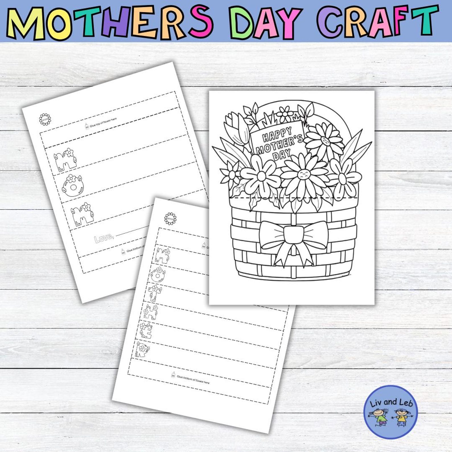 Mothers Day Flower Basket Craft - Etsy