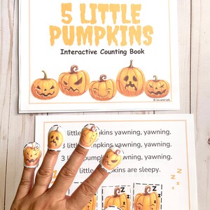 Pumpkin Printable Book With Finger Puppets and Flash Cards - Etsy