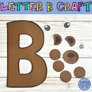 Letter B Alphabet Craft- Alphabet Phonics Craft- Bear Craft - Etsy