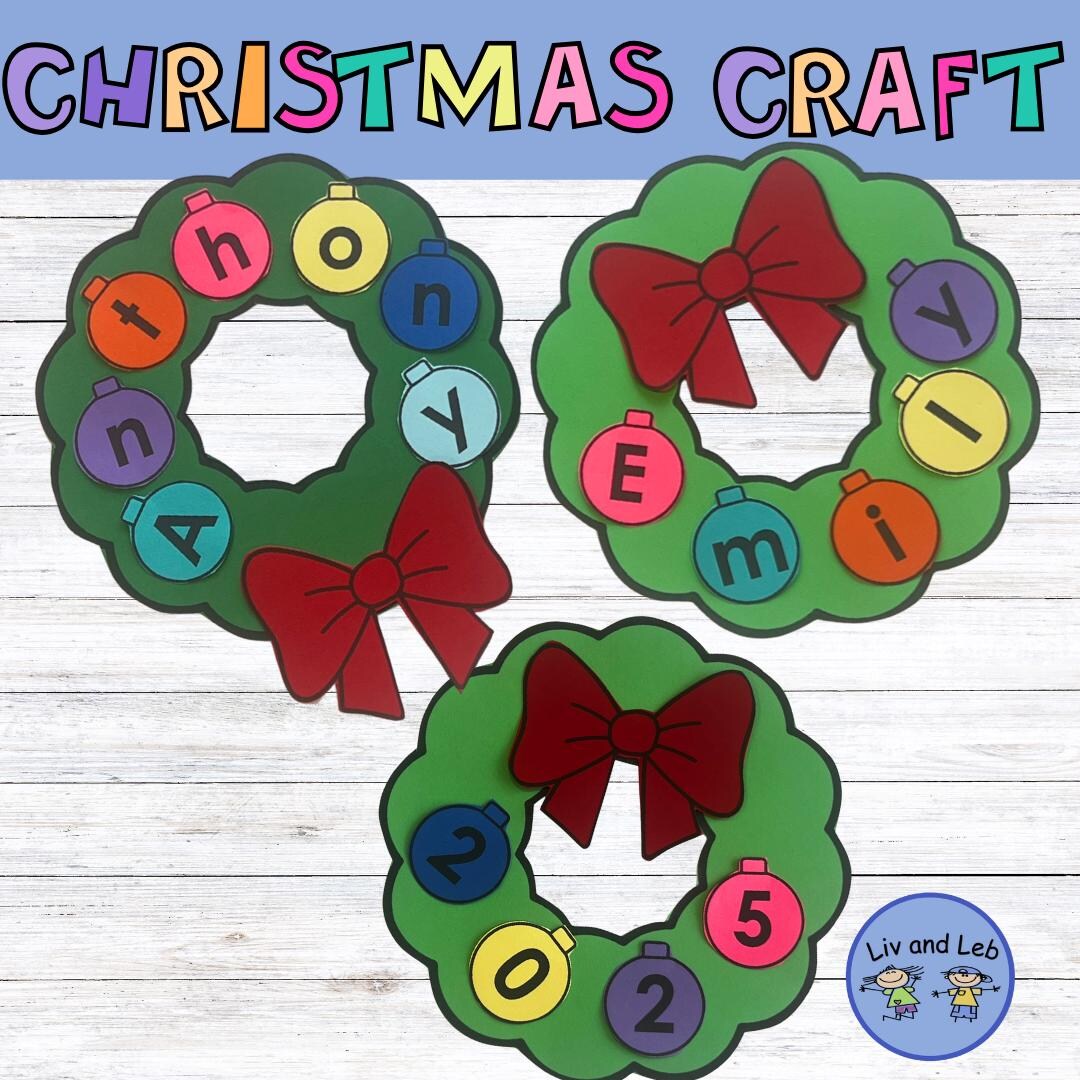 Christmas Wreath Craft- Winter Craft - Etsy