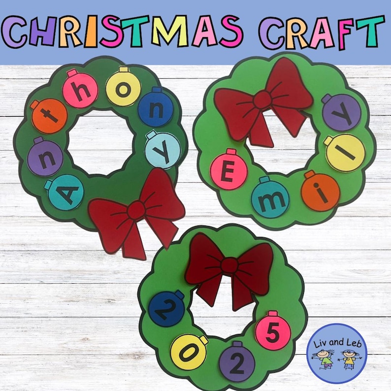 Christmas Wreath Craft- Winter Craft - Etsy