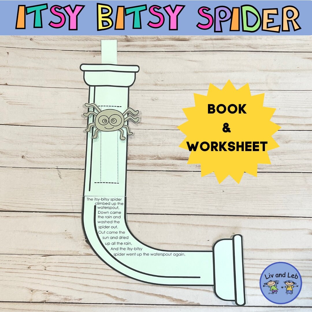 Itsy Bitsy Spider Craft- Nursery Rhymes Book - Etsy