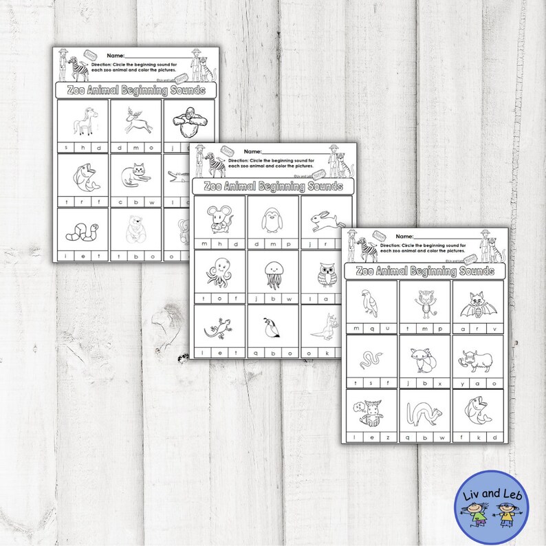 Alphabet Preschool Activity- Beginning Sounds Clip Card - Etsy