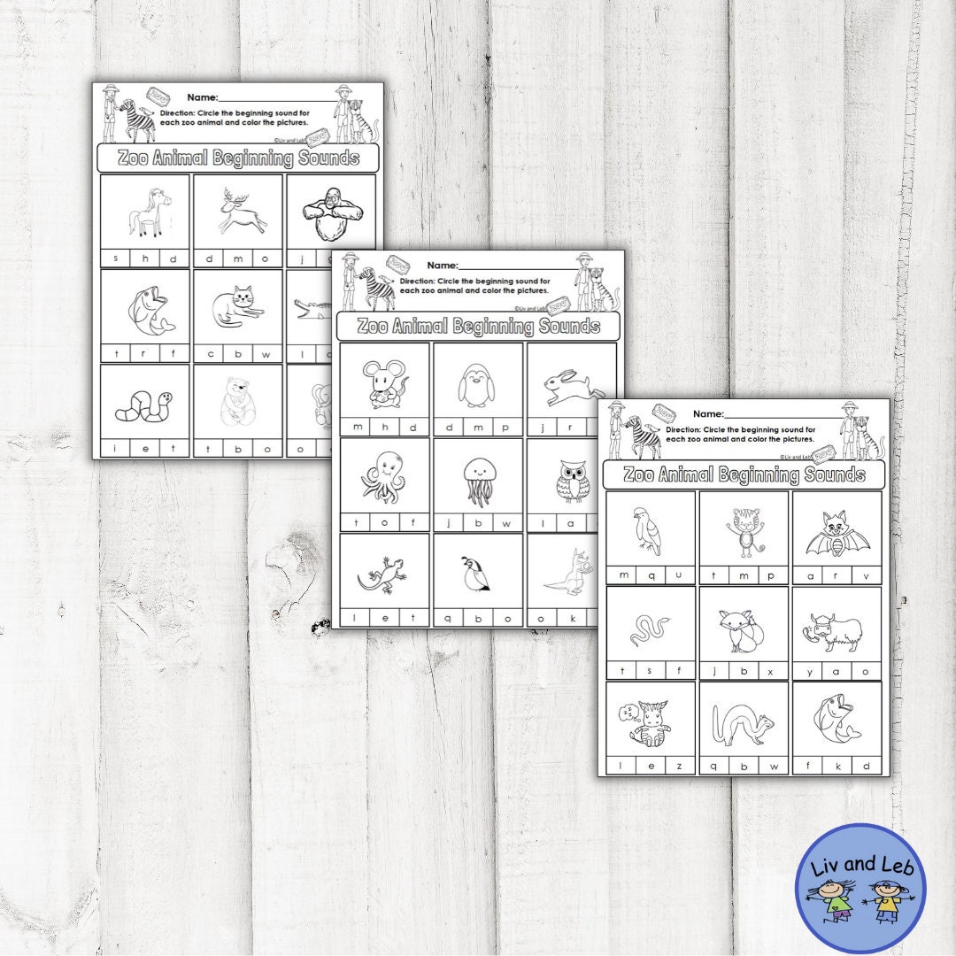 Alphabet Preschool Activity- Beginning Sounds Clip Card - Etsy