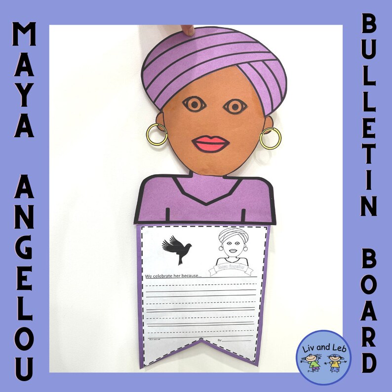 Women's History Month Craft- Maya Angelou - Etsy