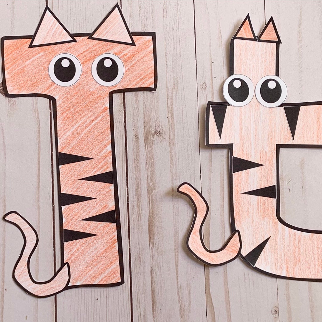 Alphabet Letter Craft for Kids, Zoo Animal Craft, Alphabet Paper Craft ...