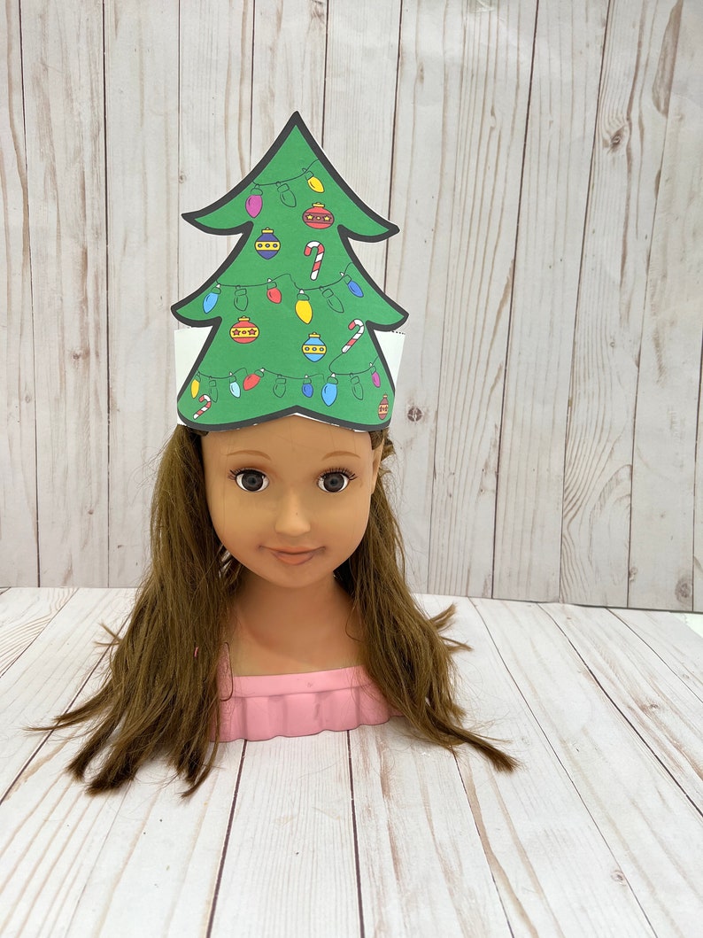 Christmas Tree Craft- Printable Hat - Etsy