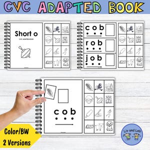 CVC Interactive Book- Word Family Short O Book - Etsy