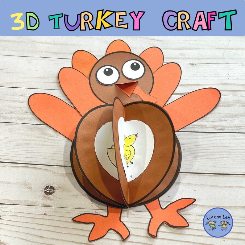 Manualidad del ciclo de vida del pavo en 3D: Actividad de otoño para ...