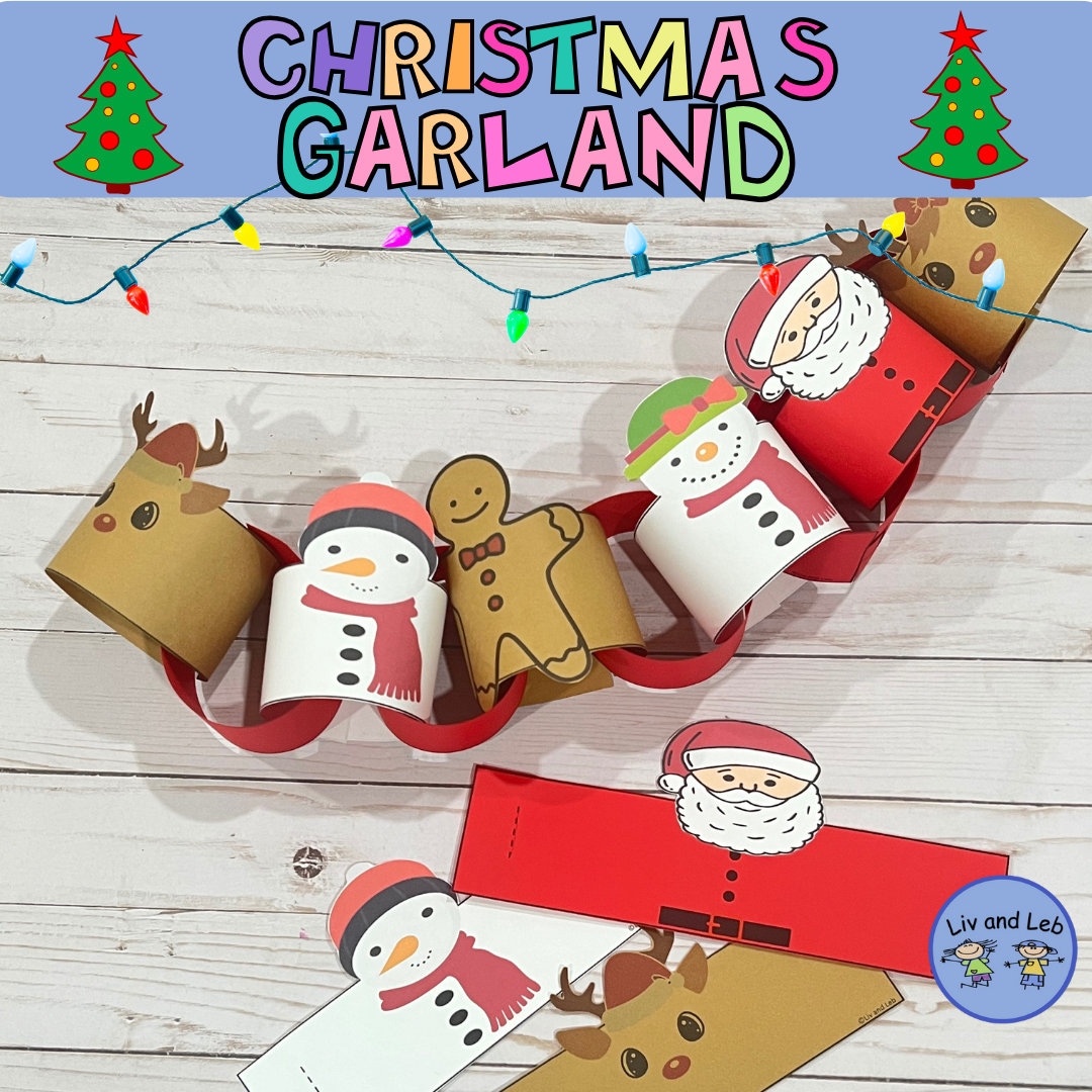Christmas Paper Garland- Easy Crafts for Kids- Holiday Decor - Etsy