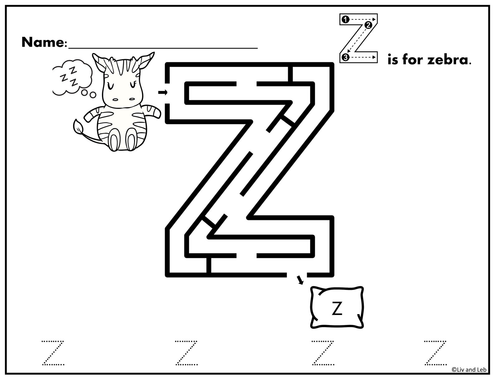 Alphabet Maze, Uppercase and Lowercase Letter Maze Worksheets - Etsy