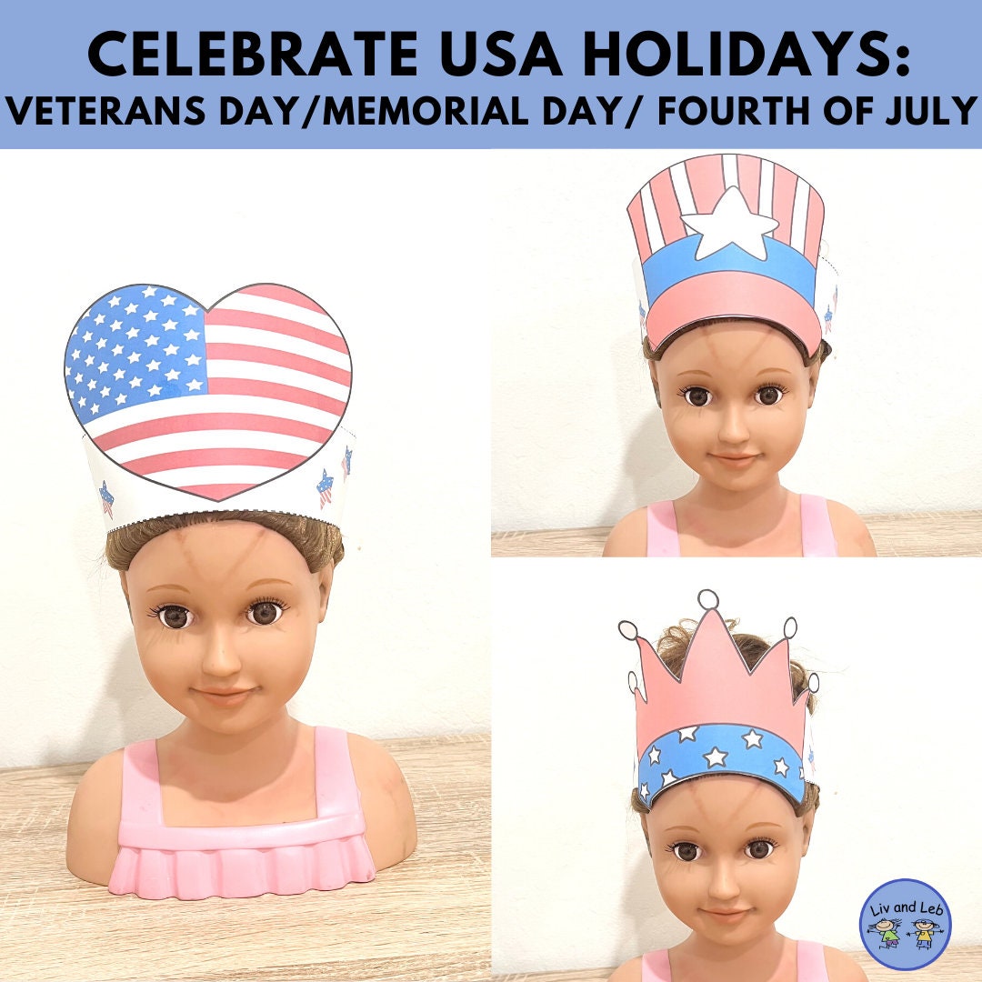 Patriotic Holiday Hats: USA Crafts for Classroom Parades - Etsy