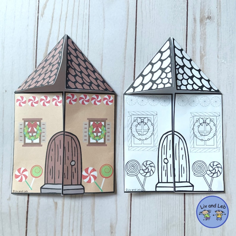 Gingerbread House Craft Christmas Winter Holidays - Etsy