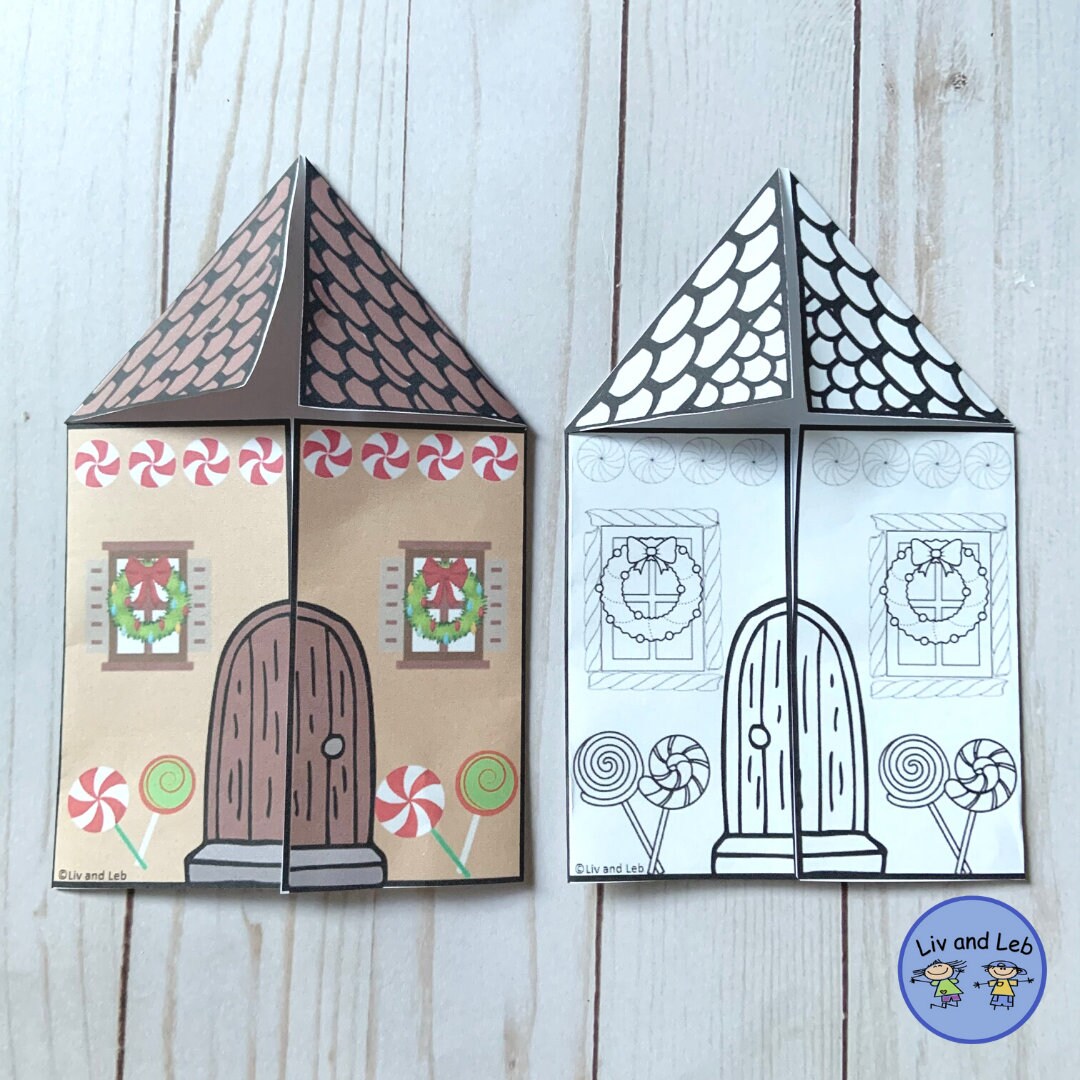 Gingerbread House Craft- Christmas Winter Holidays - Etsy