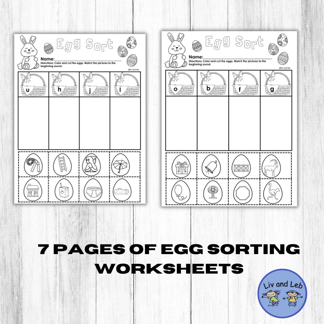 Easter Egg Hunt- Alphabet & Beginning Sound Sort - Etsy
