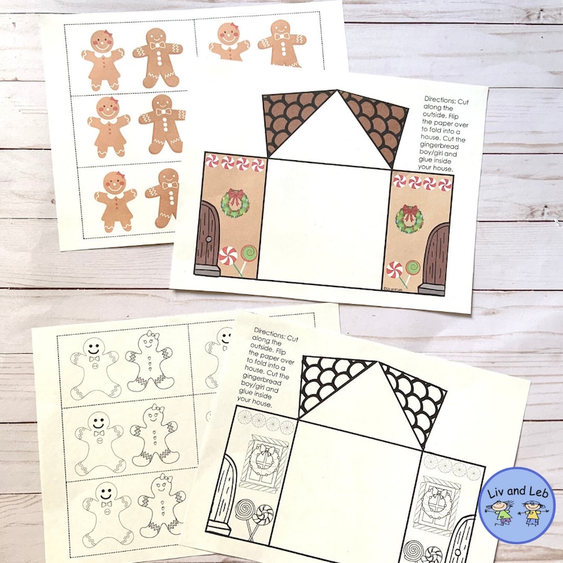 Gingerbread House Craft- Christmas Winter Holidays - Etsy