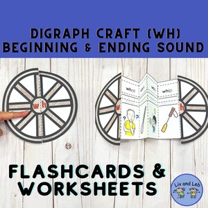 WH Digraph Craft: Flashcards & Worksheets - Etsy