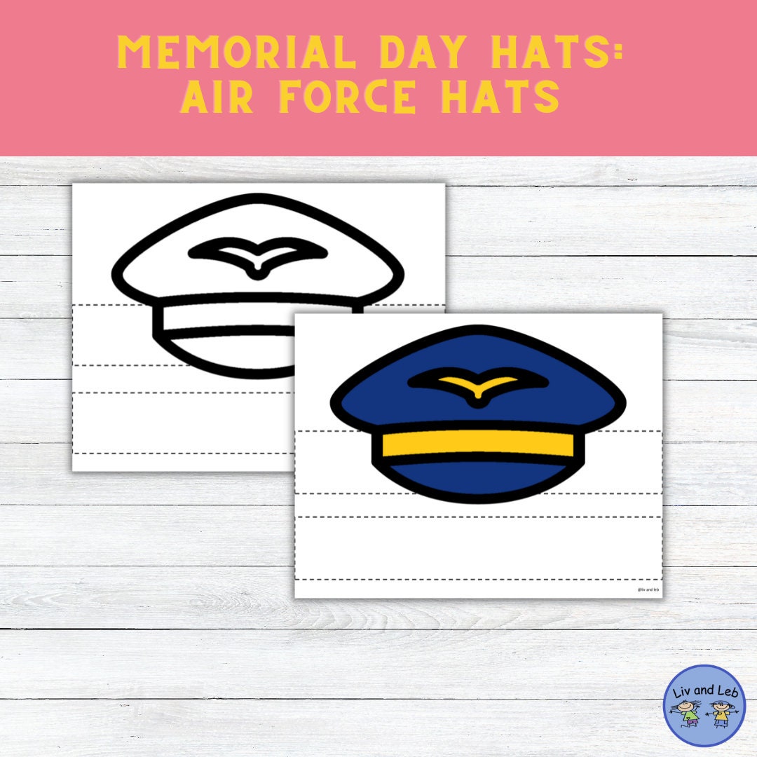 Air Force Paper Hat- Memorial Day Craft, Veterans Day Craft, Community ...