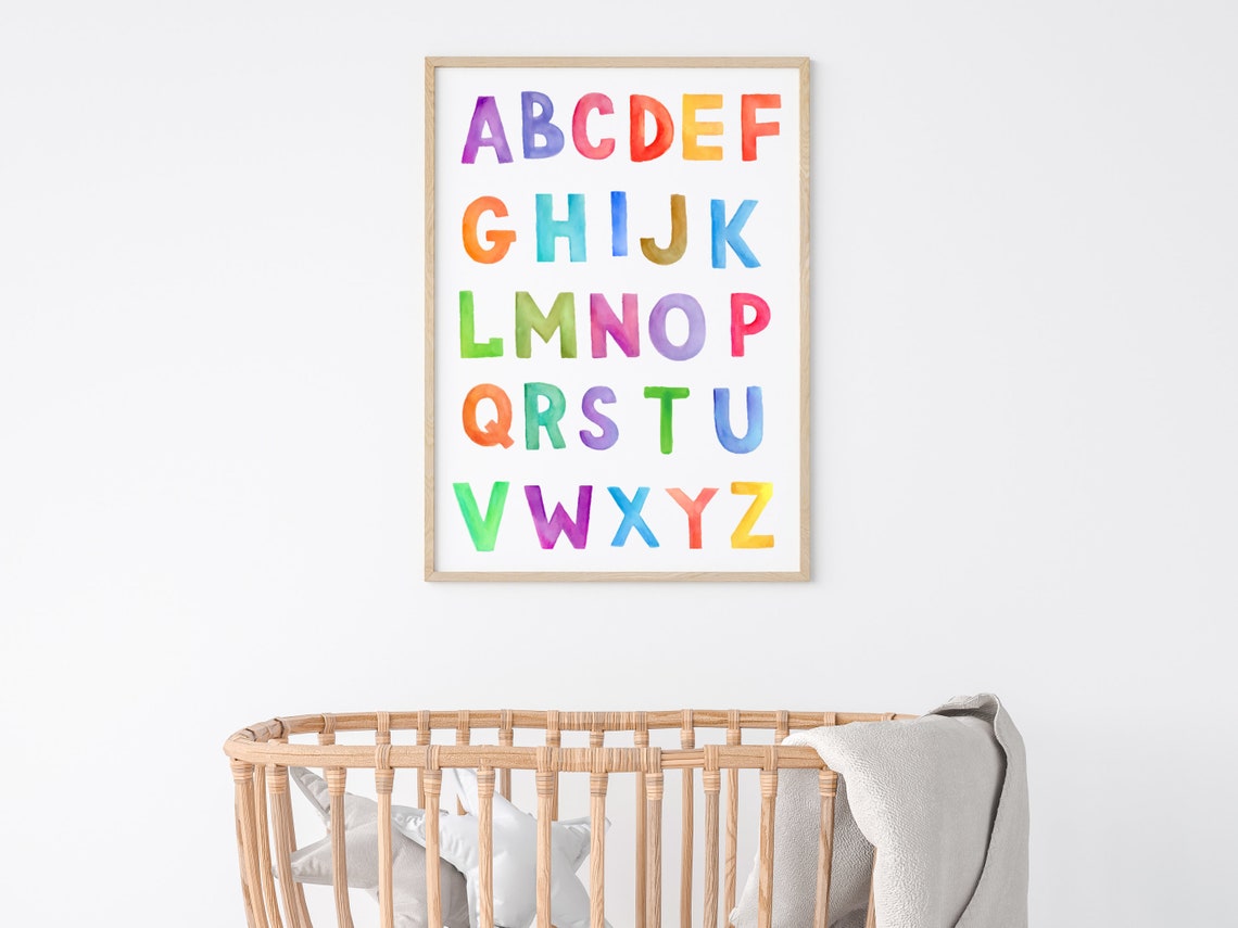 Alphabet Poster Classroom ABC Poster Nursery Alphabet - Etsy