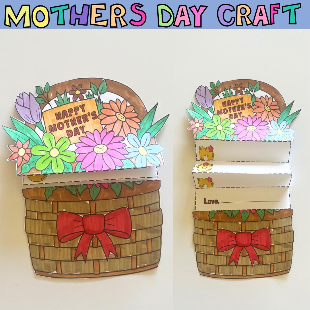 Mothers Day Flower Basket Craft - Etsy