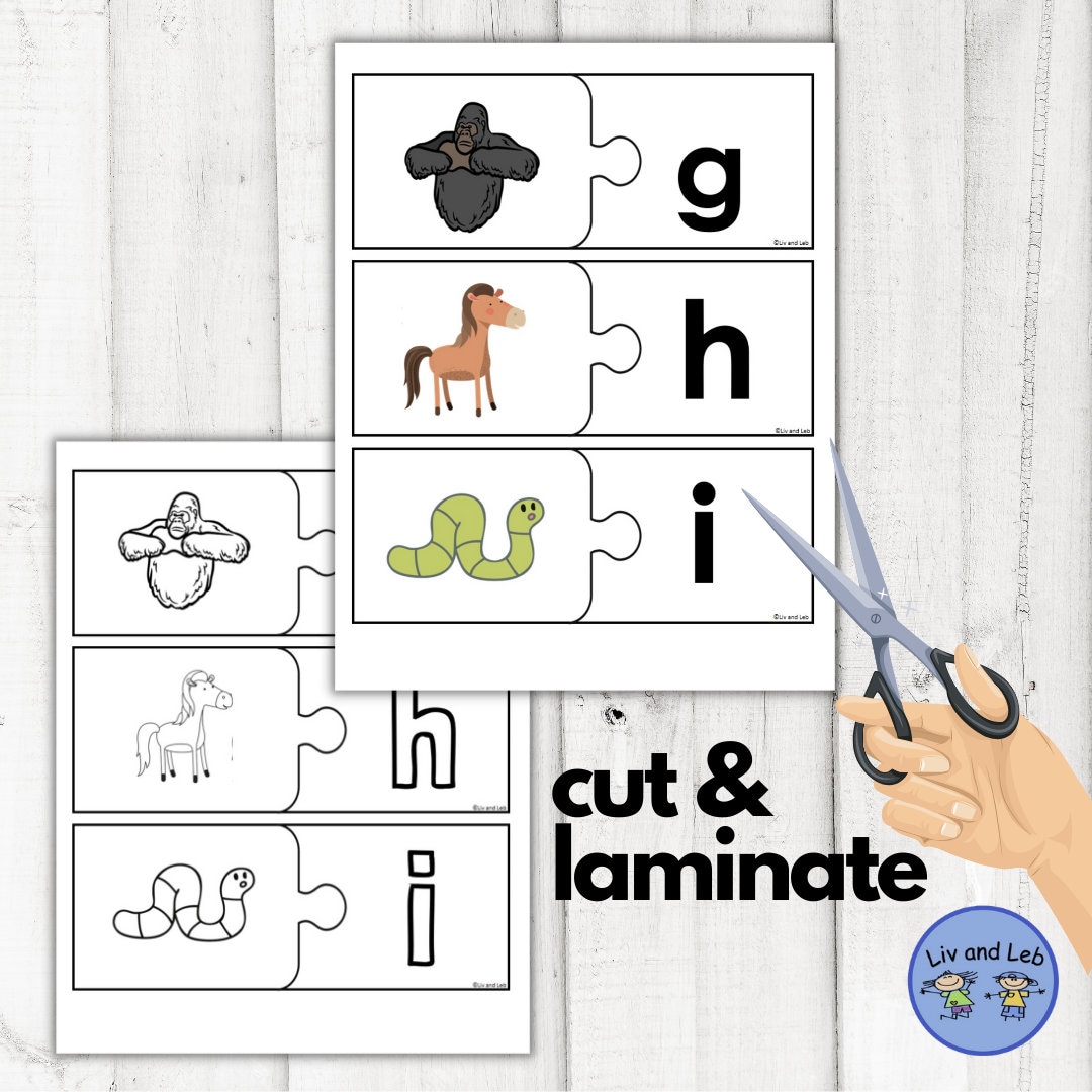 Alphabet Puzzles- Preschool Phonics Activity- Kindergarten Alphabet ...