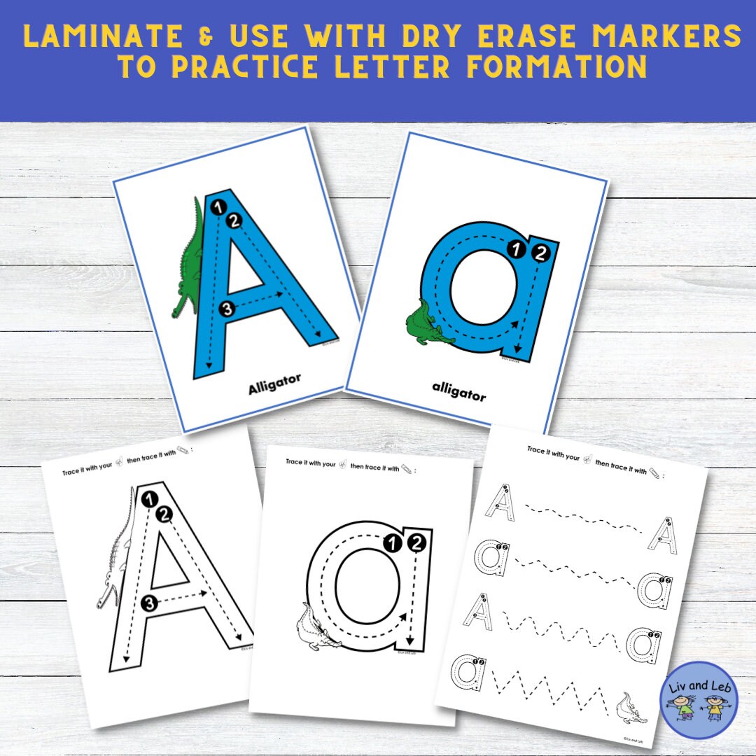 Alphabet Posters and Alphabet Color Pages - Etsy
