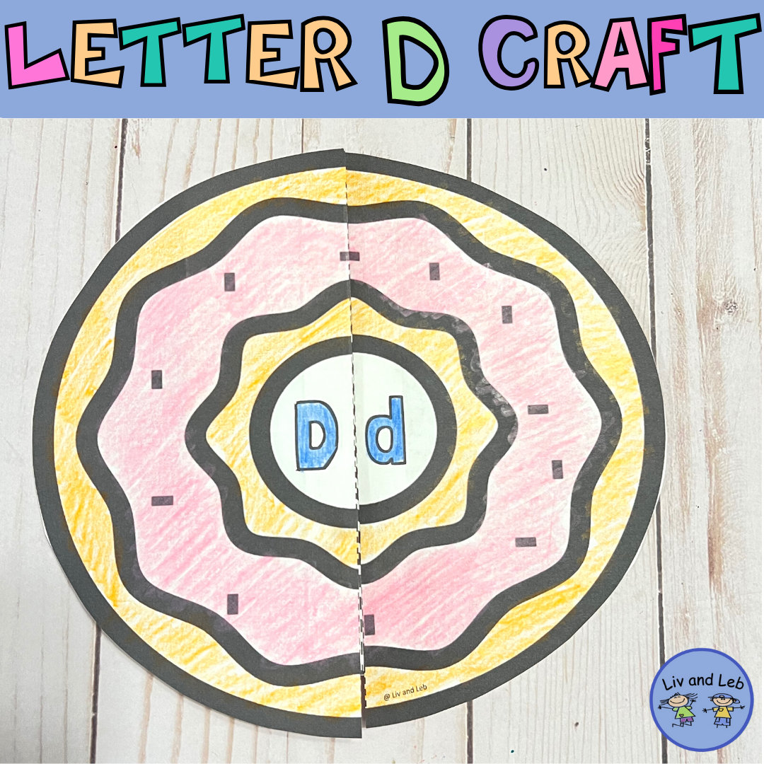 Letter D Craft- Alphabet Craft- Donut Craft - Etsy UK