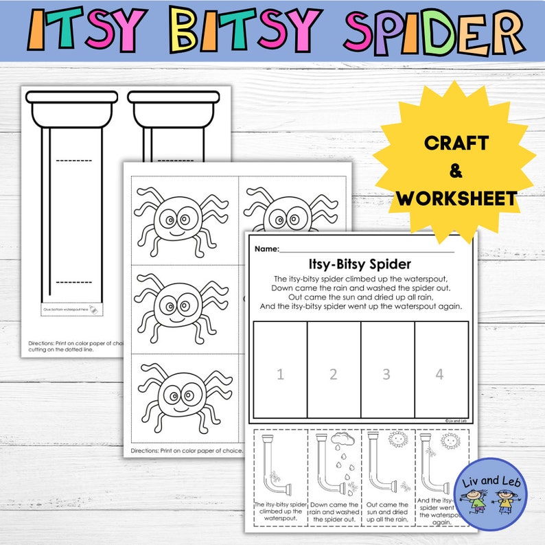 Itsy Bitsy Spider Craft- Nursery Rhymes Book - Etsy