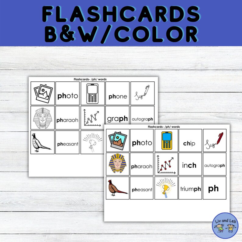 Digraph Craft- Consonant Digraph Flashcards- Digraph Worksheets- PH ...