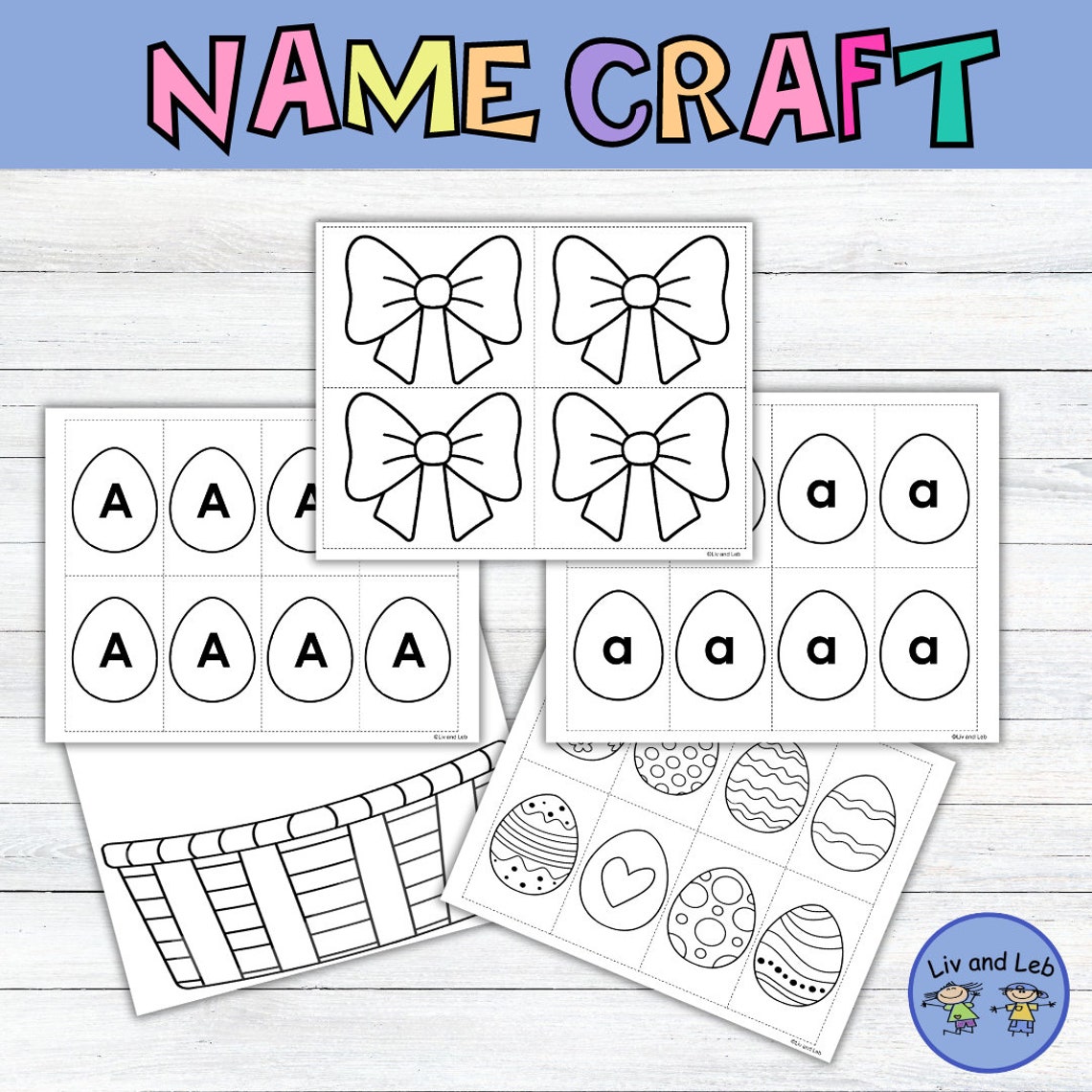 Easter Name Craft- Spring Name Craft- Easter Baskets - Etsy