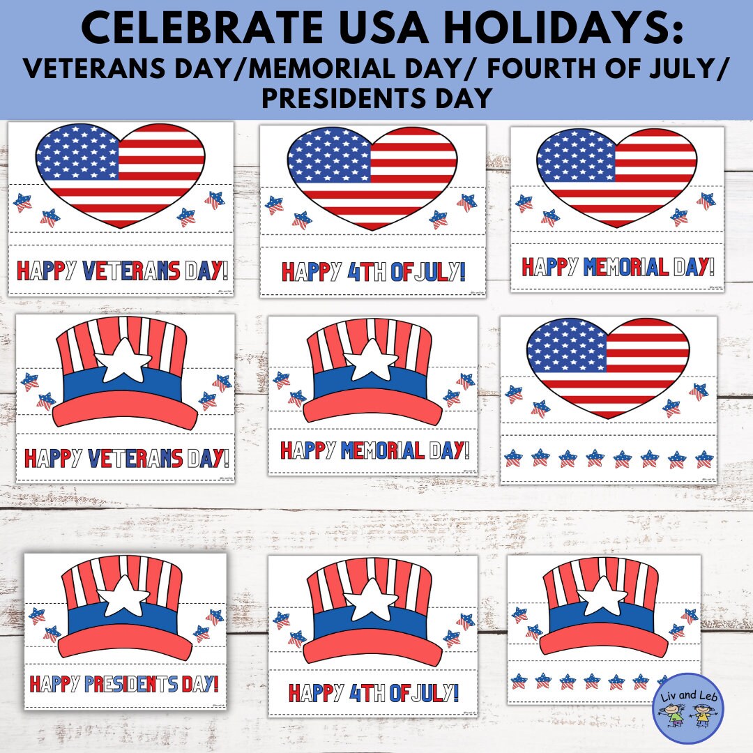 Patriotic Holiday Hats: USA Crafts for Classroom Parades - Etsy