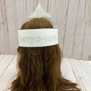 Santa Craft Paper Crown Christmas Hats Fro Kids - Etsy