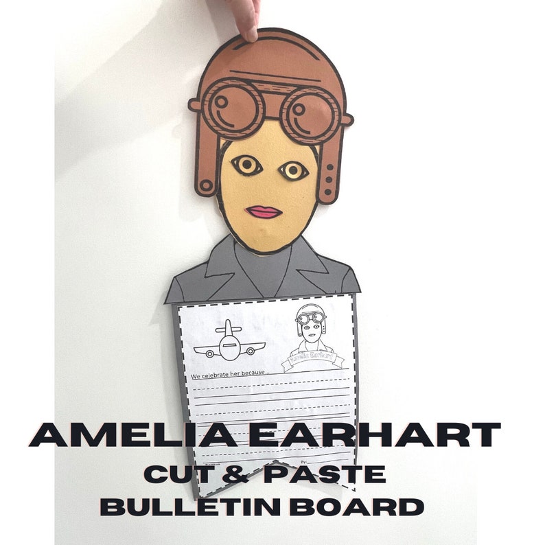 Women's History Month Craft- Amelia Earhart - Etsy