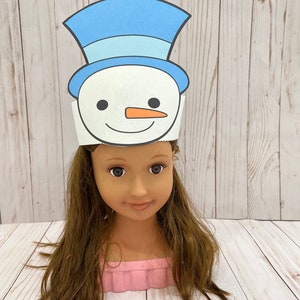 Snowman Paper Hat-crown-christmas-holiday Printable Craft - Etsy