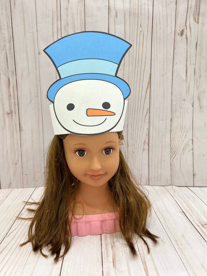 Snowman Paper Hat-crown-christmas-holiday Printable Craft - Etsy