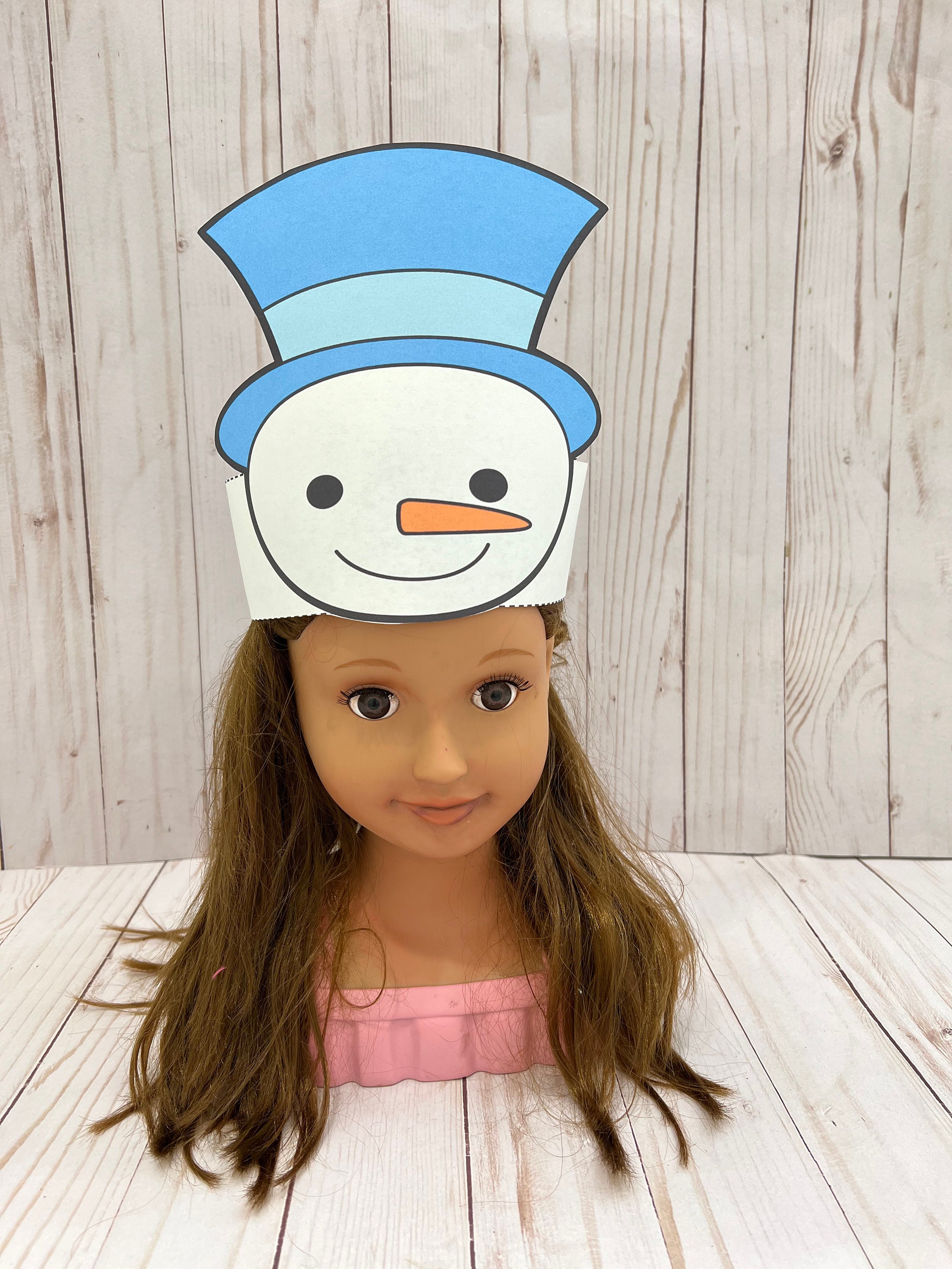 Snowman Paper Hat-crown-christmas-holiday Printable Craft - Etsy