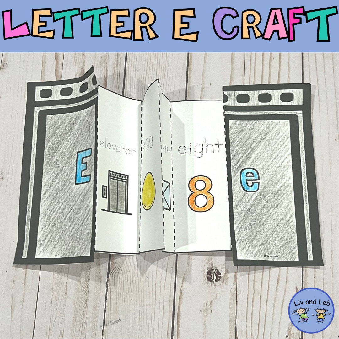 Letter E Craft- Alphabet Craft- Letter Craft - Etsy