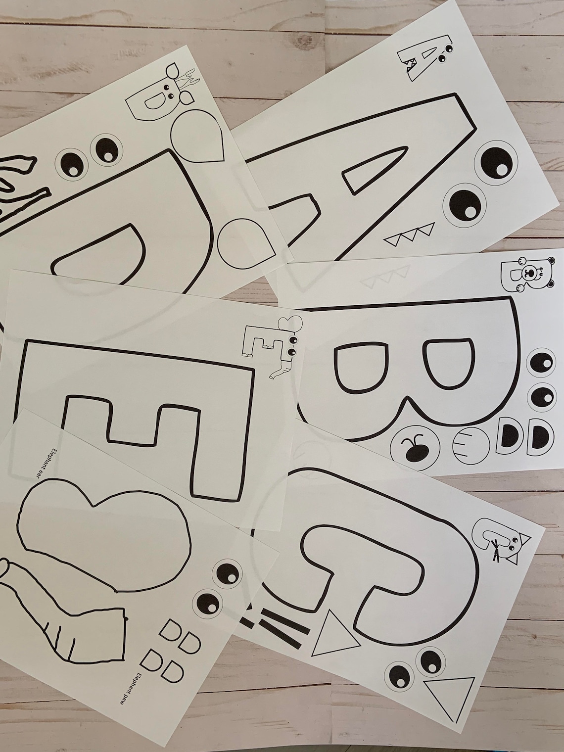 Alphabet Craft Zoo Animal Letter Craft Animal Letter Craft - Etsy Canada