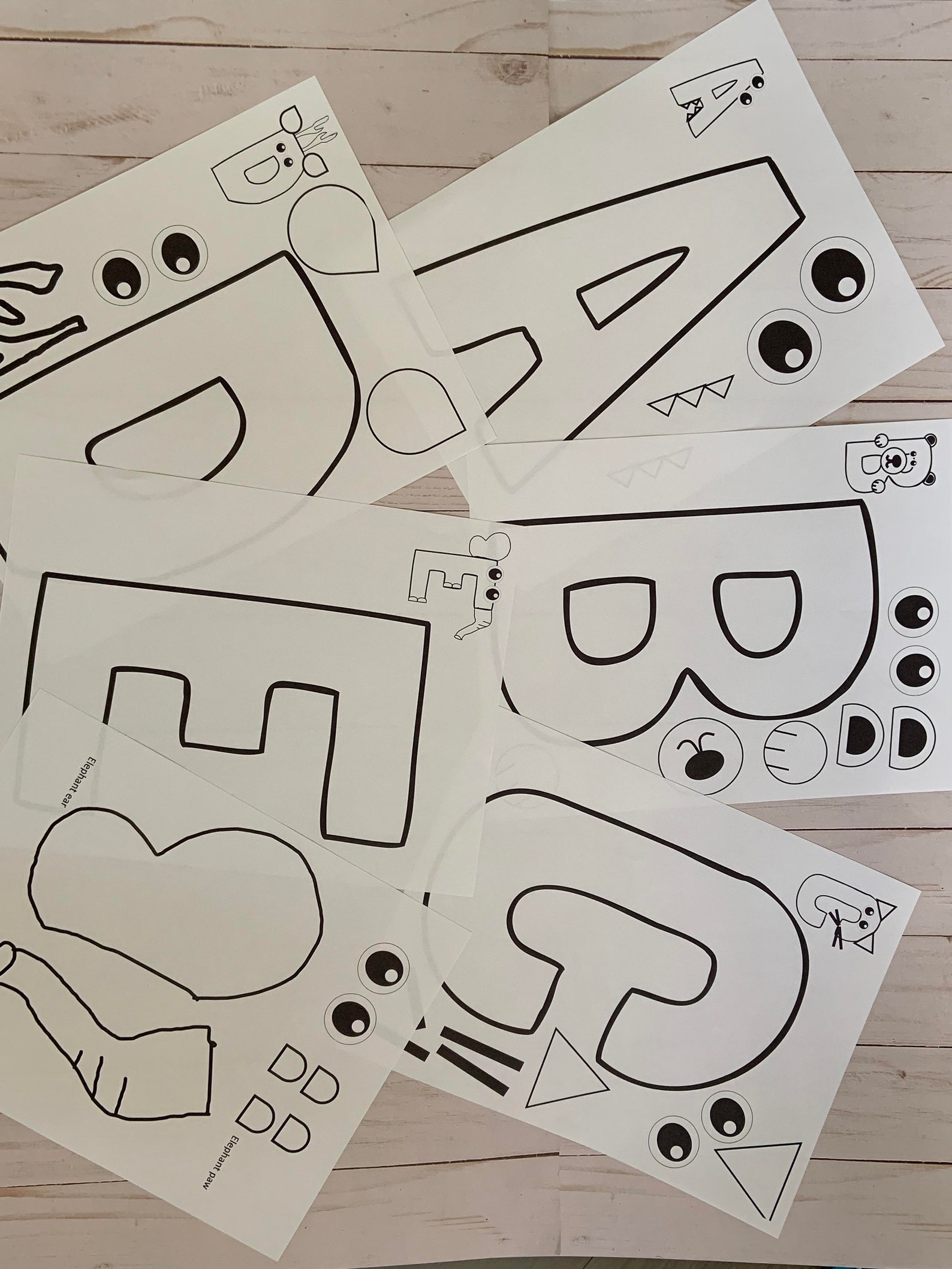 Alphabet Craft Zoo Animal Letter Craft Animal Letter Craft - Etsy