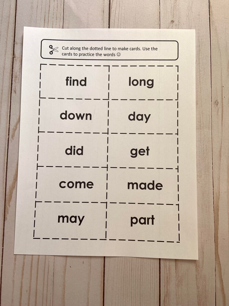 150 Sight Words Printable: Tracing, Coloring & Card Games (PDF) - Etsy