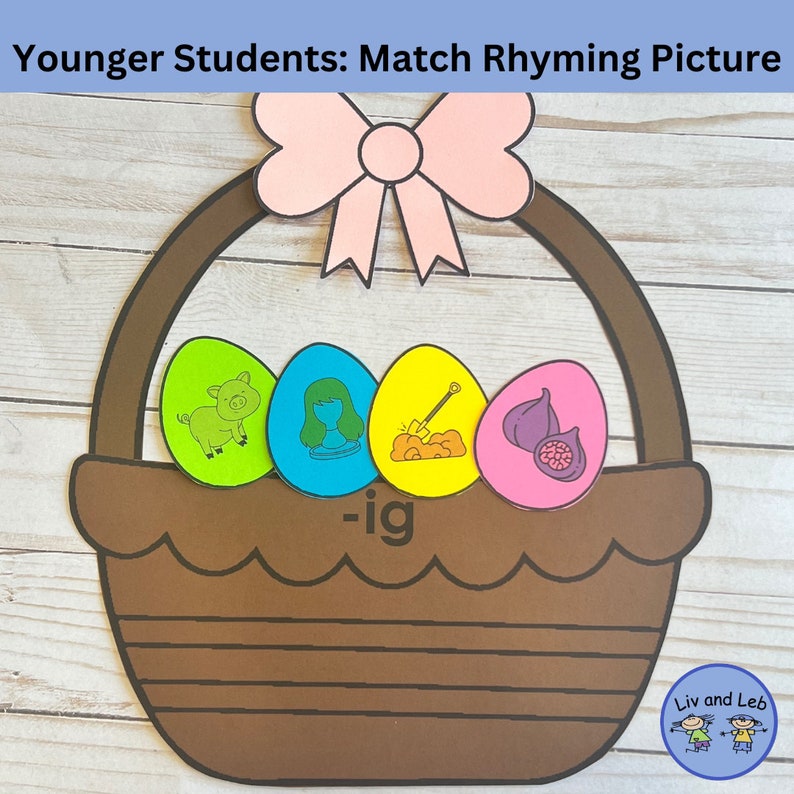 Easter Rhyme Sorting Craft – Spring Egg Activity (PDF Pattern) - Etsy