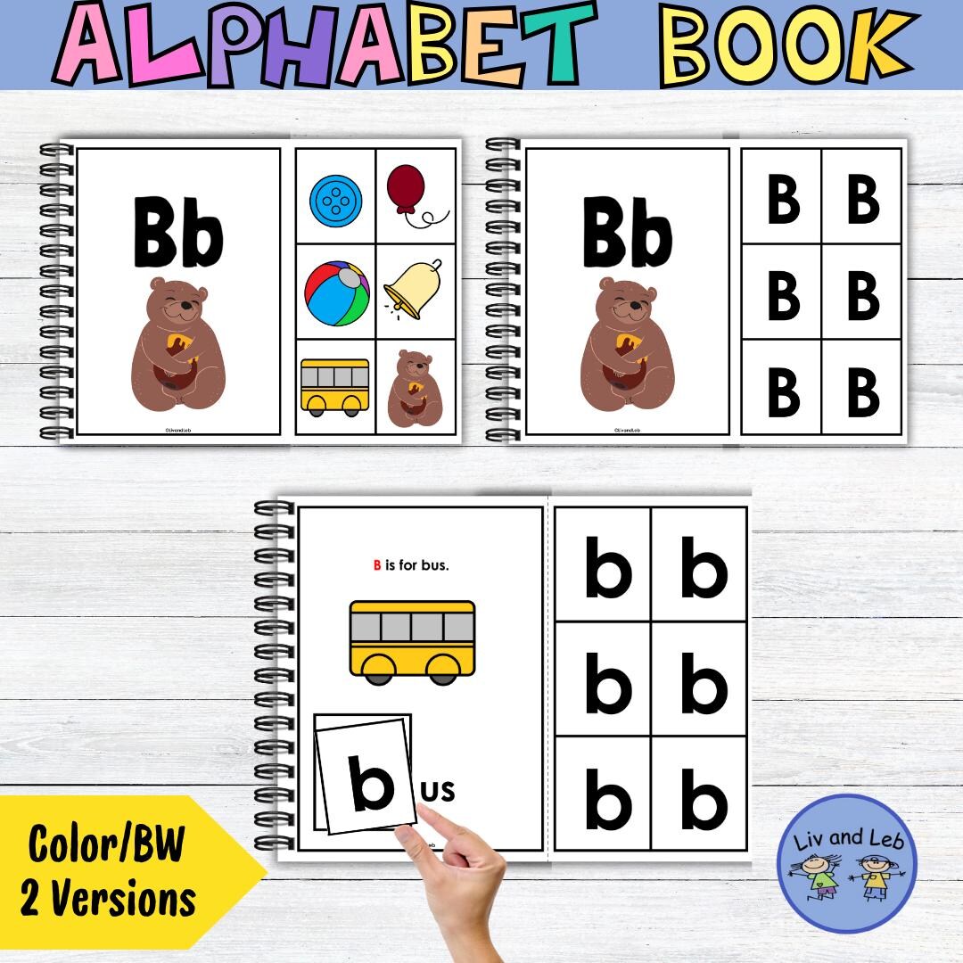 Interactive Alphabet Book- Letter B Adapted Book - Etsy