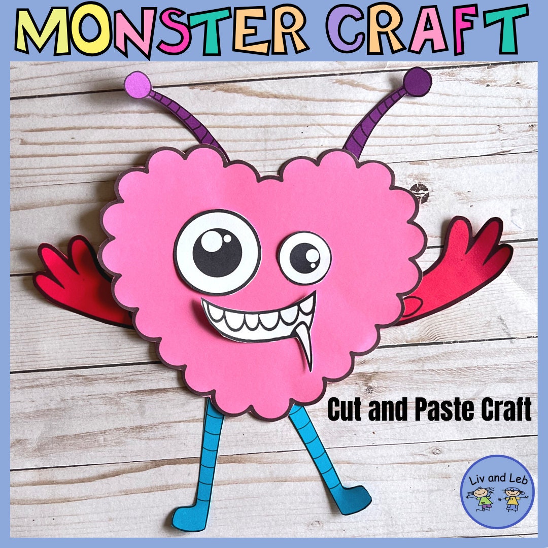 Valentine's Day Craft- Love Monster Craft for Kids - Etsy